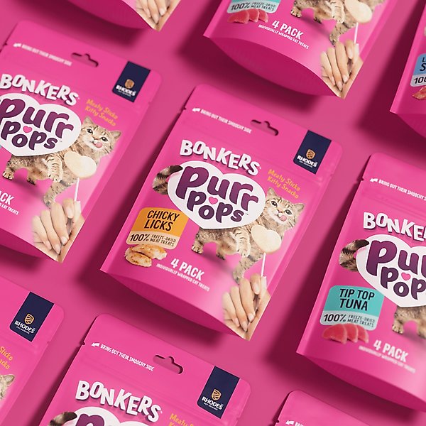 BONKERS Purr Pops Grain-Free Chicky Licks Freeze-Dried Cat Treats, 5.6 ...