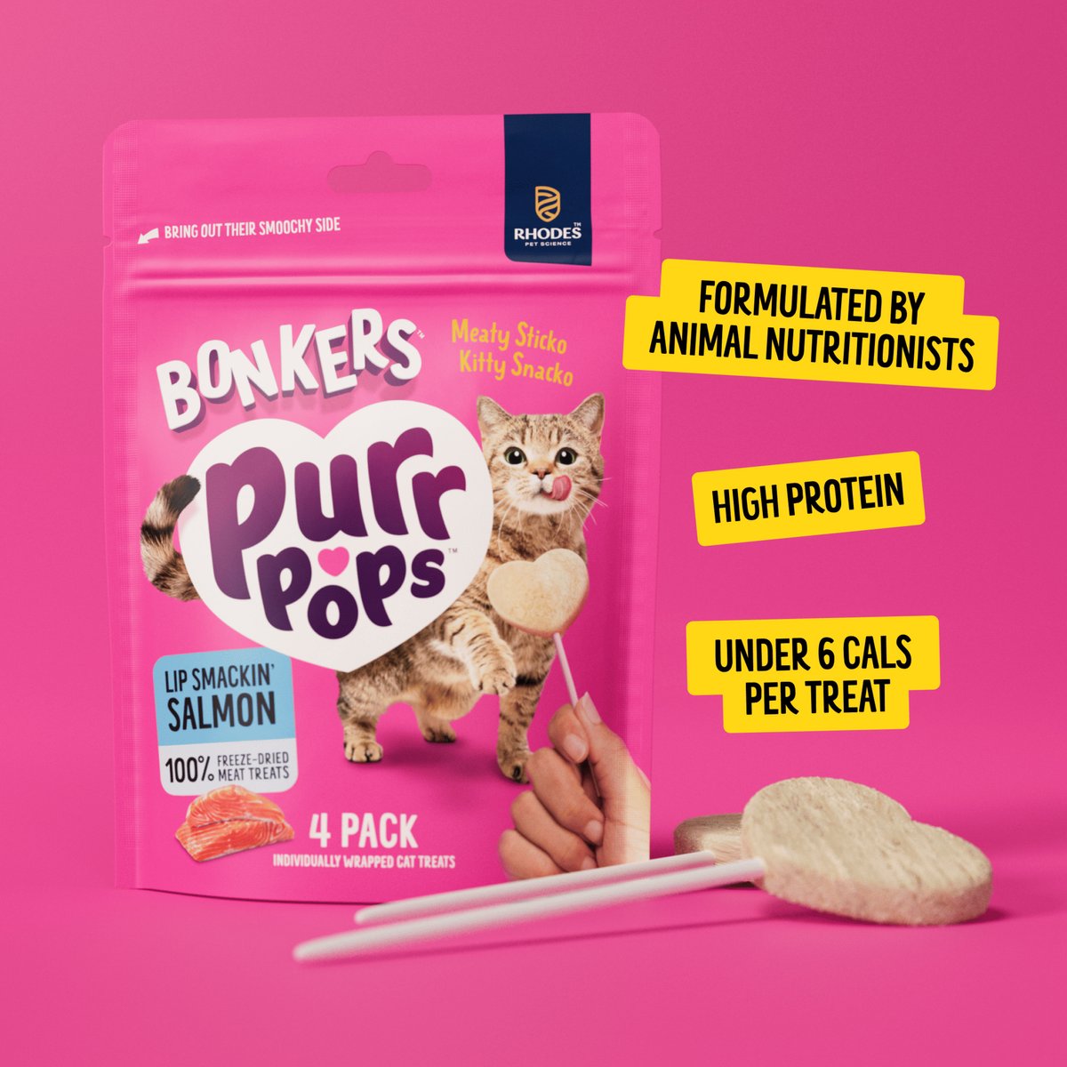Out of Stock - BONKERS Purr Pops Lip Smackin' Grain-Free Salmon Freeze ...