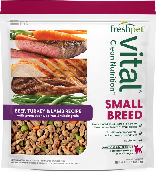 FRESHPET Healthy & Natural Small Breed Non-GMO Beef, Turkey & Lamb ...