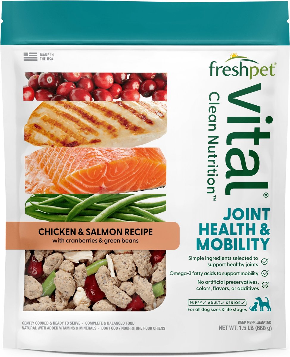 FRESHPET Vital Benefits Joint Health & Mobility Fresh Dog Food, 1.5-lb ...