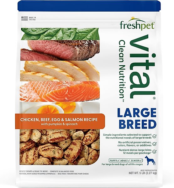 FRESHPET Vital Healthy & Natural Large Breed Fresh Dog Food, 5-lb bag ...