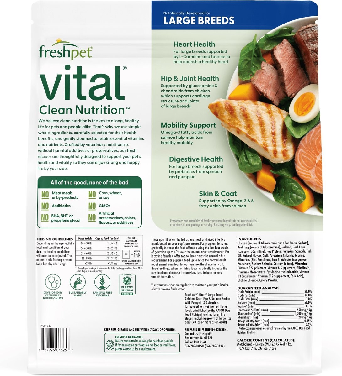 FRESHPET Vital Healthy & Natural Large Breed Fresh Dog Food, 5-lb bag ...