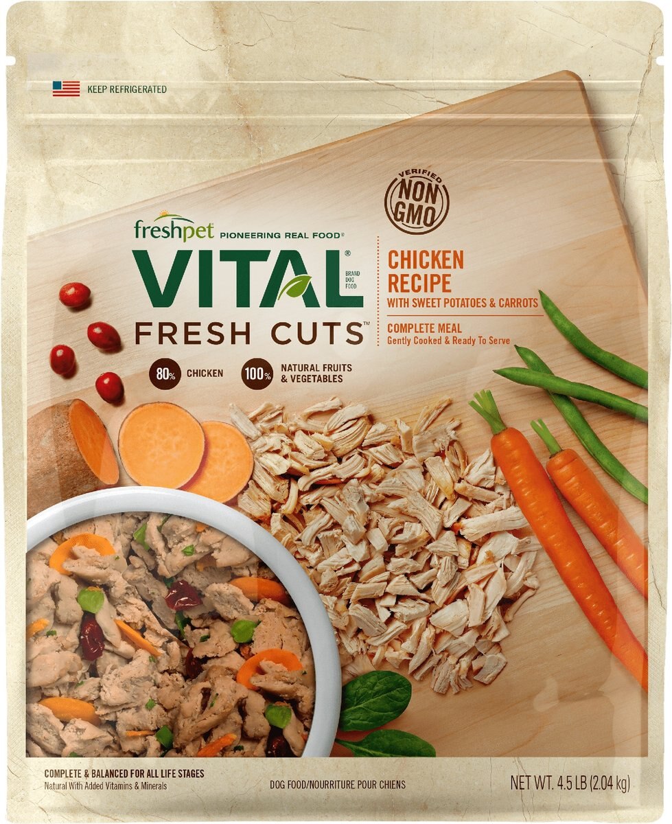 FRESHPET Vital Fresh Cuts Chicken Recipe Fresh Dog Food, 4.5-lb bag ...