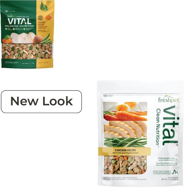 FRESHPET Vital Chicken Recipe Fresh Dog Food, 1.75-lb bag, case of 4 ...