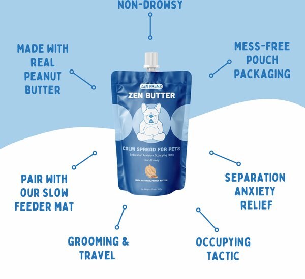 ZEN FRENZ Zen Butter Peanut Butter Spread Calming Supplement with ...