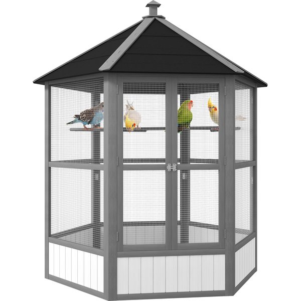 Out of Stock - A&E CAGE COMPANY Double Stack Flight Bird Cage, Black ...