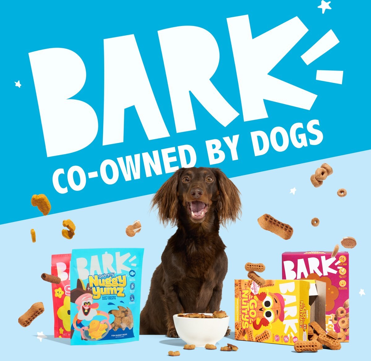 BARK Nutty Lil' Starz Peanut Butter & Jelly Flavored Soft & Chewy Dog ...