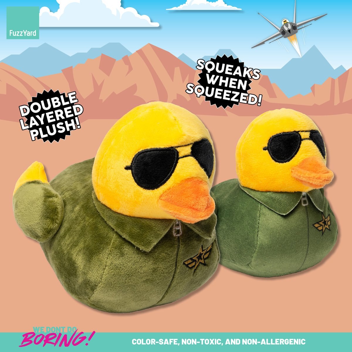 FUZZYARD Goose Squeaky Plush Dog Toy, Small - Chewy.com