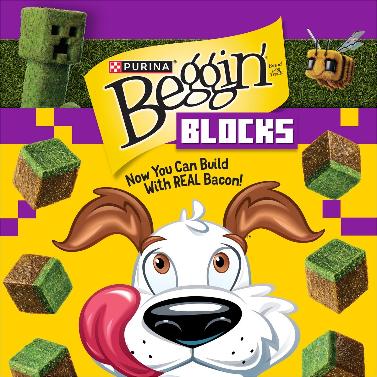 BEGGIN' A Minecraft Movie Blocks with Bacon Jerky Dog Treats, 6-oz ...