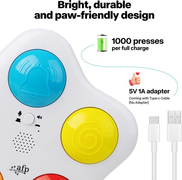 ALLFORPAWS Interactive Pet Brain Trainning Buttons Dog Toy - Chewy.com