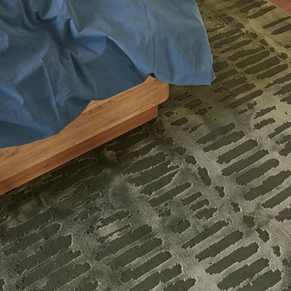 REVIVAL RUGS Shell Area Rug, Evergreen, Olive Green, 79 x 108-in ...