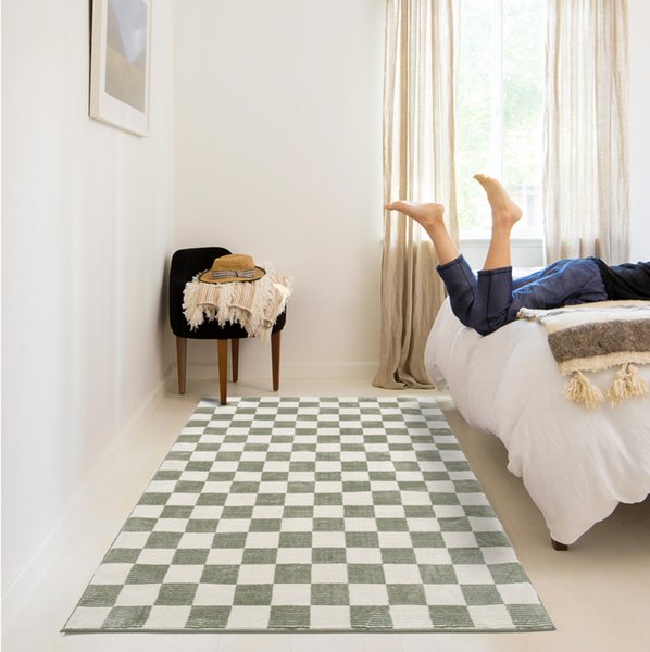 REVIVAL RUGS Gambit Area Rug, Bone Beige, Olive Green, Evergreen, 63 x ...