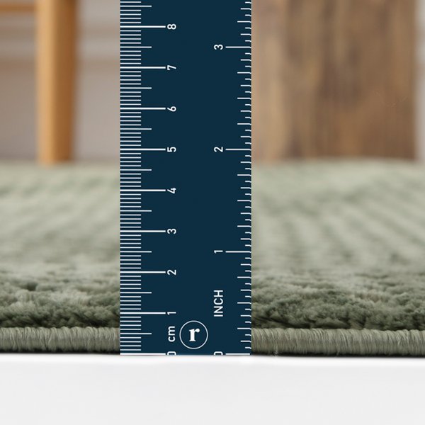 REVIVAL RUGS Rush Area Rug, Evergreen, Olive Green, 110 x 146-in ...