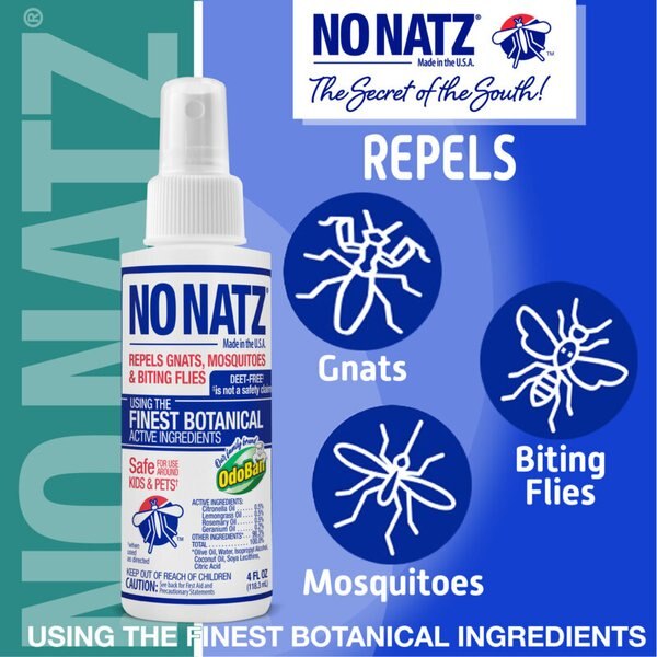 NO NATZ Bug Repellant Spray, 4-fl oz bottle - Chewy.com