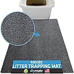 DRYMATE Corner Ridged Cat Litter Trapping Mat, Grey, 29.5-in x 29.5-in ...