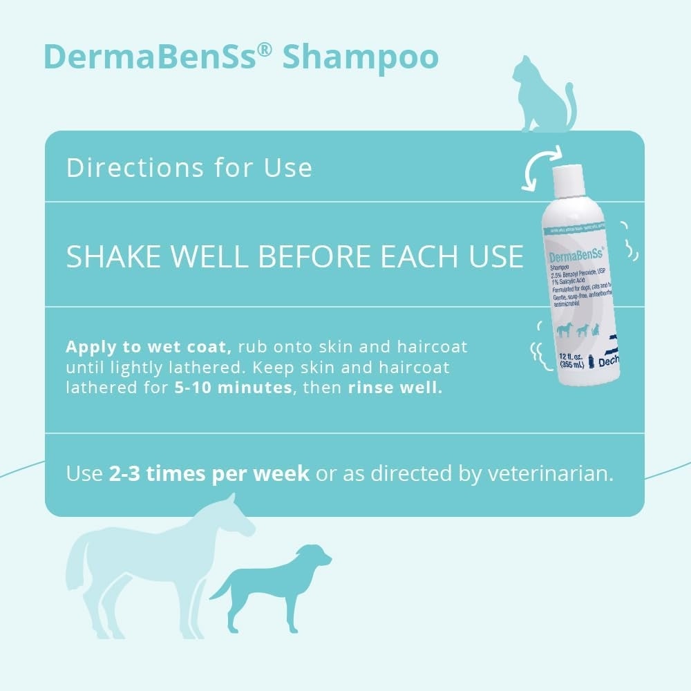 DERMABENSS Shampoo for Dogs, Cats & Horses, 12-fl oz bottle - Chewy.com