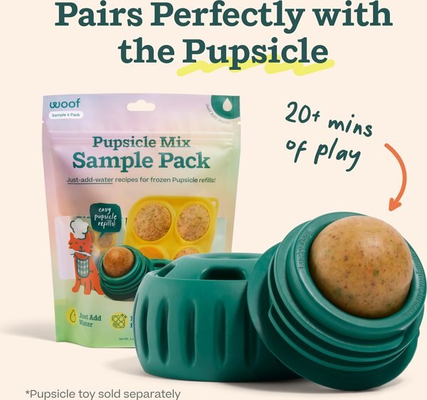 WOOF Pupsicle Mix Sample Pack Lickable Dog Treats, 6-oz bag - Chewy.com