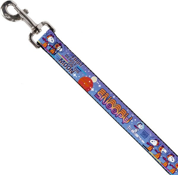 BUCKLE-DOWN Peanuts Astronaut Snoopy Launch Poses Polyester Dog Leash ...