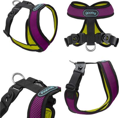 GOOBY Comfort X Dual Snap Mesh Dog Harness, Violet, Medium: 16 to 19.75 ...