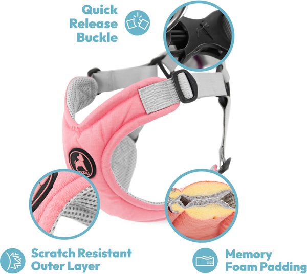 GOOBY Memory Foam Step In Dog Harness, Green, X-Small: 12.5 to 15-in ...