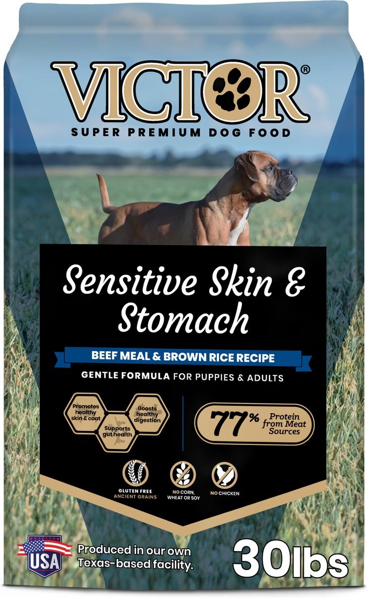 VICTOR Sensitive Skin & Stomach Beef Meal & Brown Rice Recipe Dry Dog ...