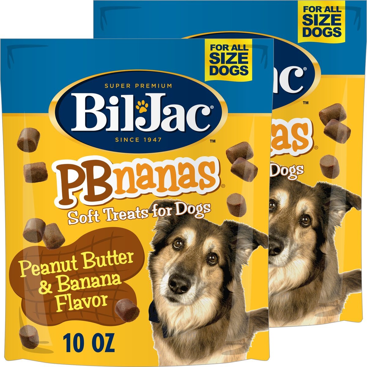BIL-JAC PBnanas Peanut Butter & Banana Flavor Soft Dog Treats, 10-oz ...