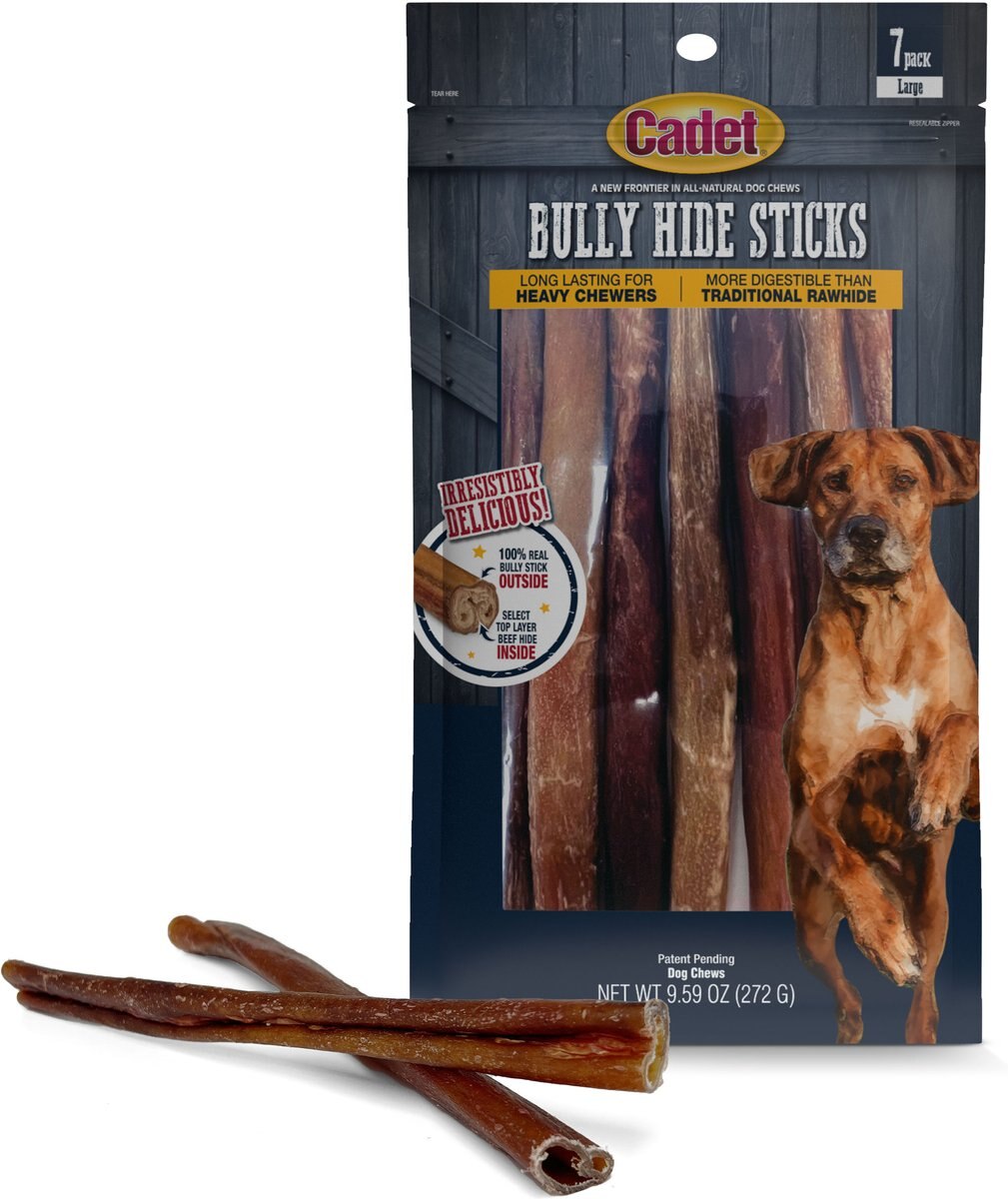 CADET Bully Hide Sticks All-Natural Dog Chews, Large, 7 count - Chewy.com