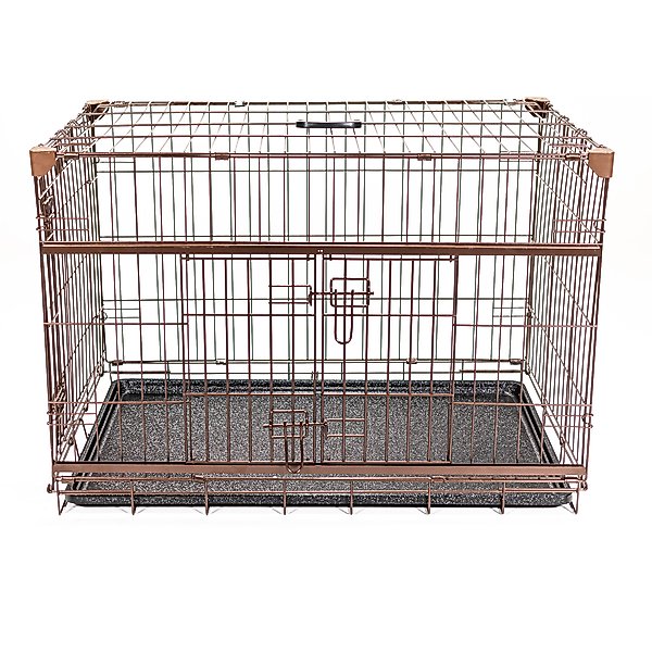 IMPACT DOG CRATES Single Door Collapsible Aluminum Dog Crate, Gray, 40 ...