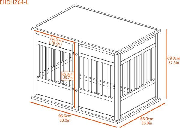 NEW AGE PET ECOFLEX Horizon Dog Crate, Grey, Large - Chewy.com