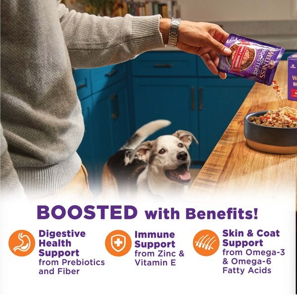 WELLNESS Bowl Boosters Hearty Toppers Turkey Wet Dog Toppers, 5.5-oz ...