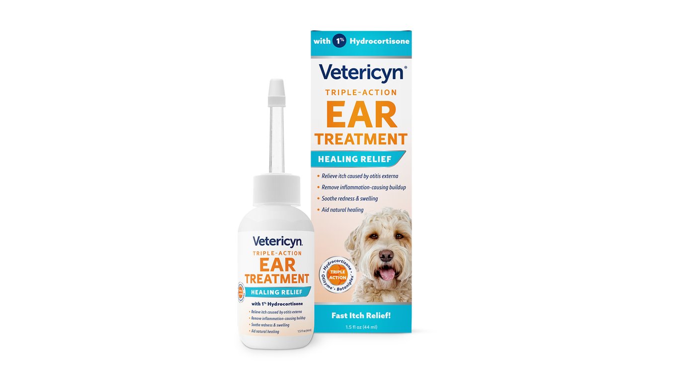 VETERICYN Triple-Action Ear Treatment for Dogs & Cats, 1.5-fl oz bottle ...