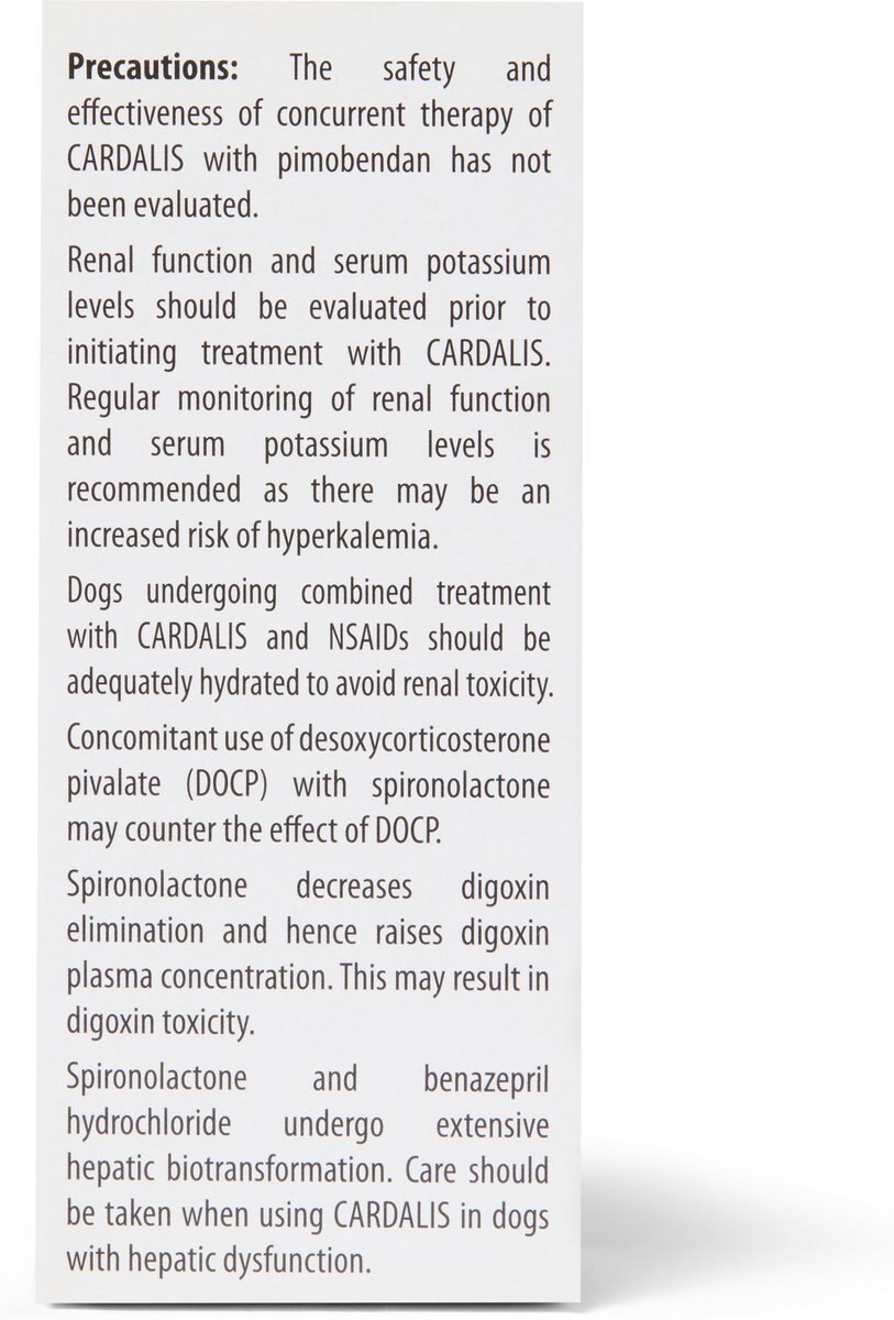 CARDALIS (Spironolactone/Benazepril) Chewable Tablets for Dogs, 80mg ...