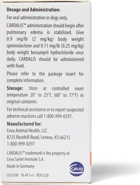 Out of Stock - CARDALIS (Spironolactone/Benazepril) Chewable Tablets ...