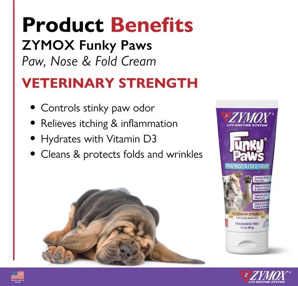 ZYMOX Funky Paws Dog & Cat Paw Cream, 3.2-oz tube - Chewy.com