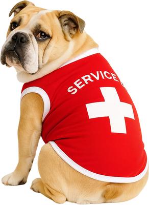 FABULOUS FIDO Service Breathable Lightweight Cooling Dog Shirt, Red, X ...