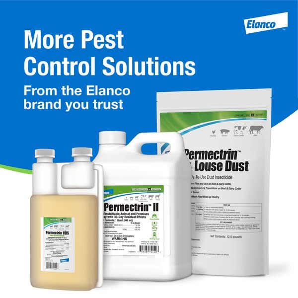 ELANCO Permectrin II Farm Animal Fly & Insect Control, 1-qt bottle ...