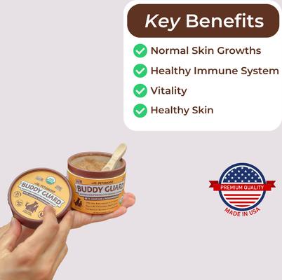 PETSMONT Buddy Guard Mushroom Powder Immune Support Supplement for Dogs ...