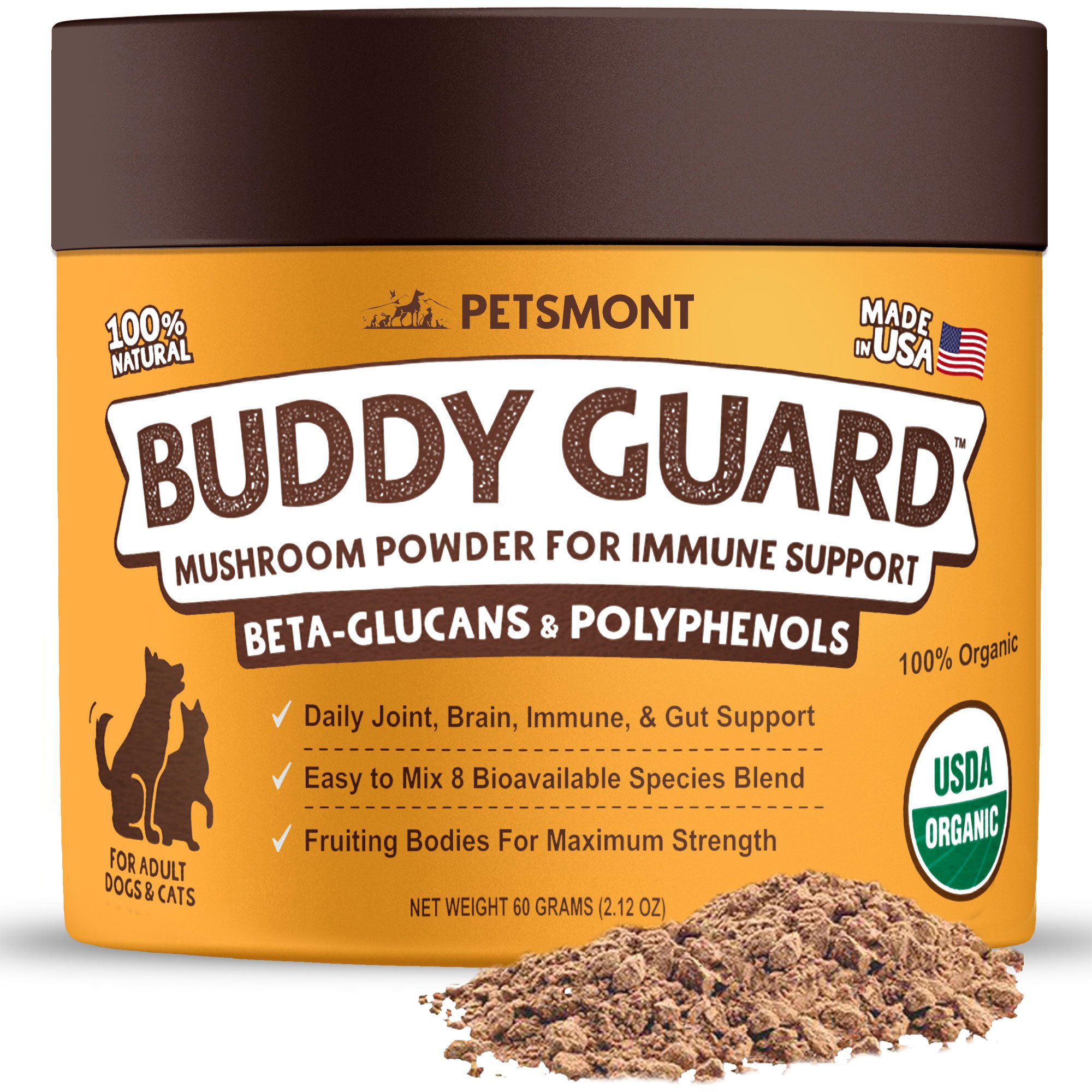 Product Reviews for PETSMONT Buddy Guard Mushroom Powder Immune Support ...
