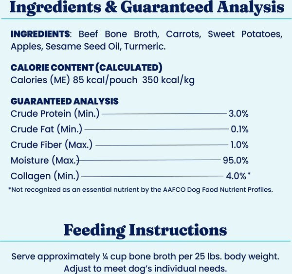 SOLID GOLD Beef Bone Broth with Turmeric Dog Food Topper, 8-oz pouch ...