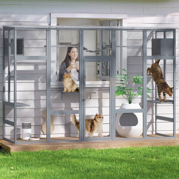 COZIWOW Outdoor Walk-in Catio Cat Exercise Pen, Orange - Chewy.com
