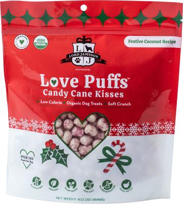Discontinued - LORD JAMESON Love Puffs Candy Cane Holiday Crunchy Dog ...