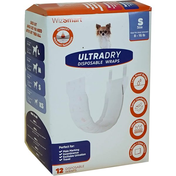 SIMPLE SOLUTION Washable Male Dog Wrap, Small: 8 to 9-in waist - Chewy.com