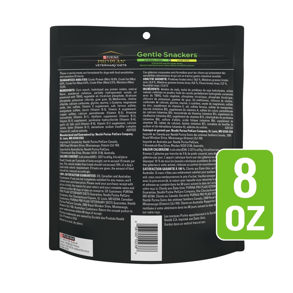 PURINA PRO PLAN VETERINARY DIETS Gentle Snackers Dog Treats, 8-oz pouch ...
