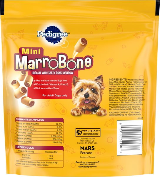PEDIGREE Mini Marrobone Real Beef Flavor Biscuit Dog Treats, 15-oz bag ...