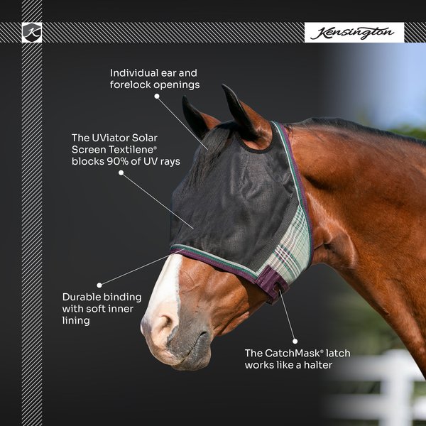 KENSINGTON PROTECTIVE PRODUCTS UViator CatchMask Horse Fly Mask ...