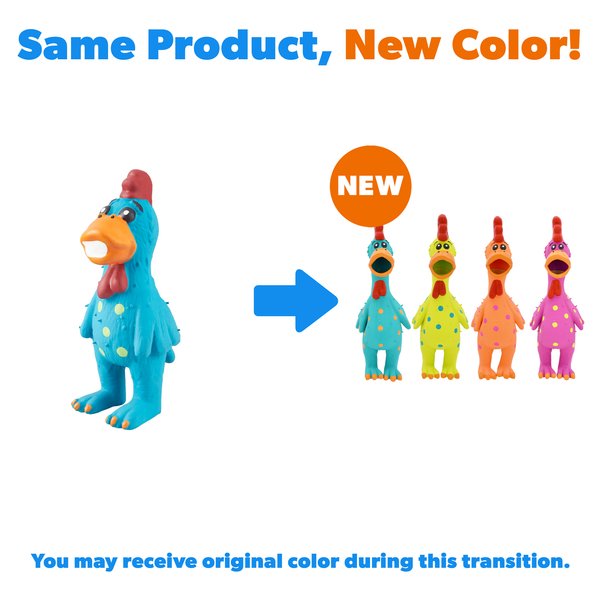 MULTIPET Latex Polka Dot Globken Chicken Squeaky Dog Toy, Color Varies, Mini - Chewy.com