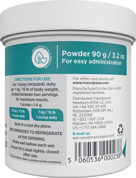 MAXXIPAWS maxxiscoot Pumpkin Flavored Anal Gland & Digestive Health Support Powder Supplement ...