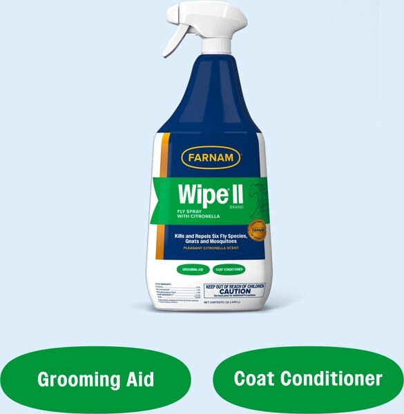 FARNAM Wipe Fly Spray with Citornella, 32-fl oz bottle - Chewy.com
