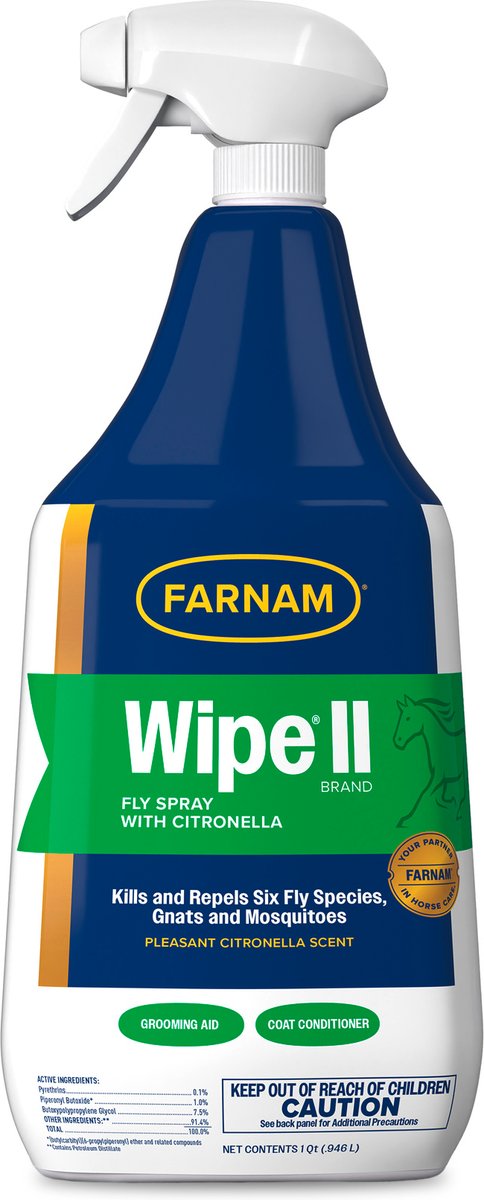 FARNAM Wipe Fly Spray with Citornella, 32-fl oz bottle - Chewy.com