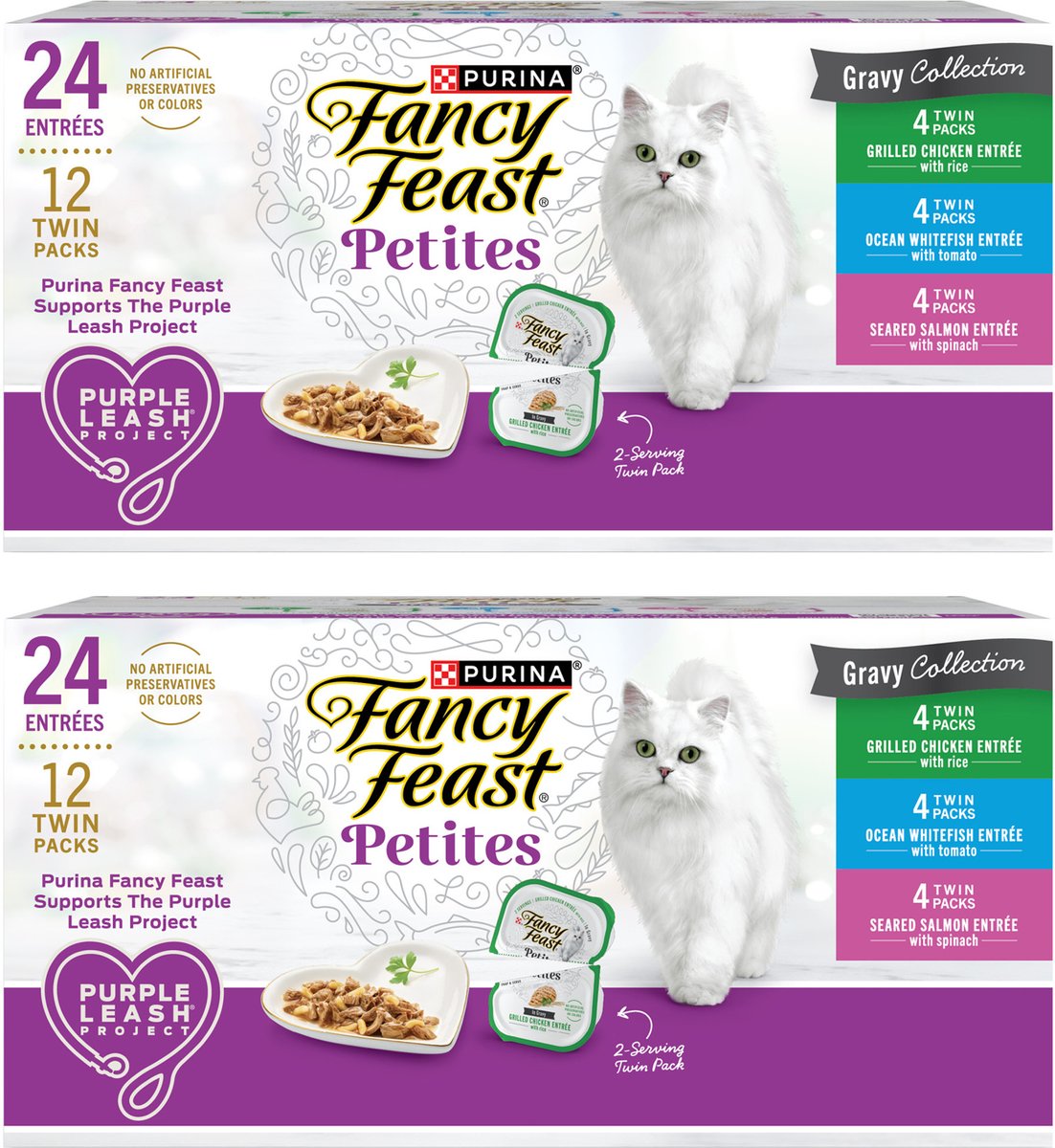 FANCY FEAST Petites Gourmet Gravy Collection Variety Pack Wet Cat Food ...